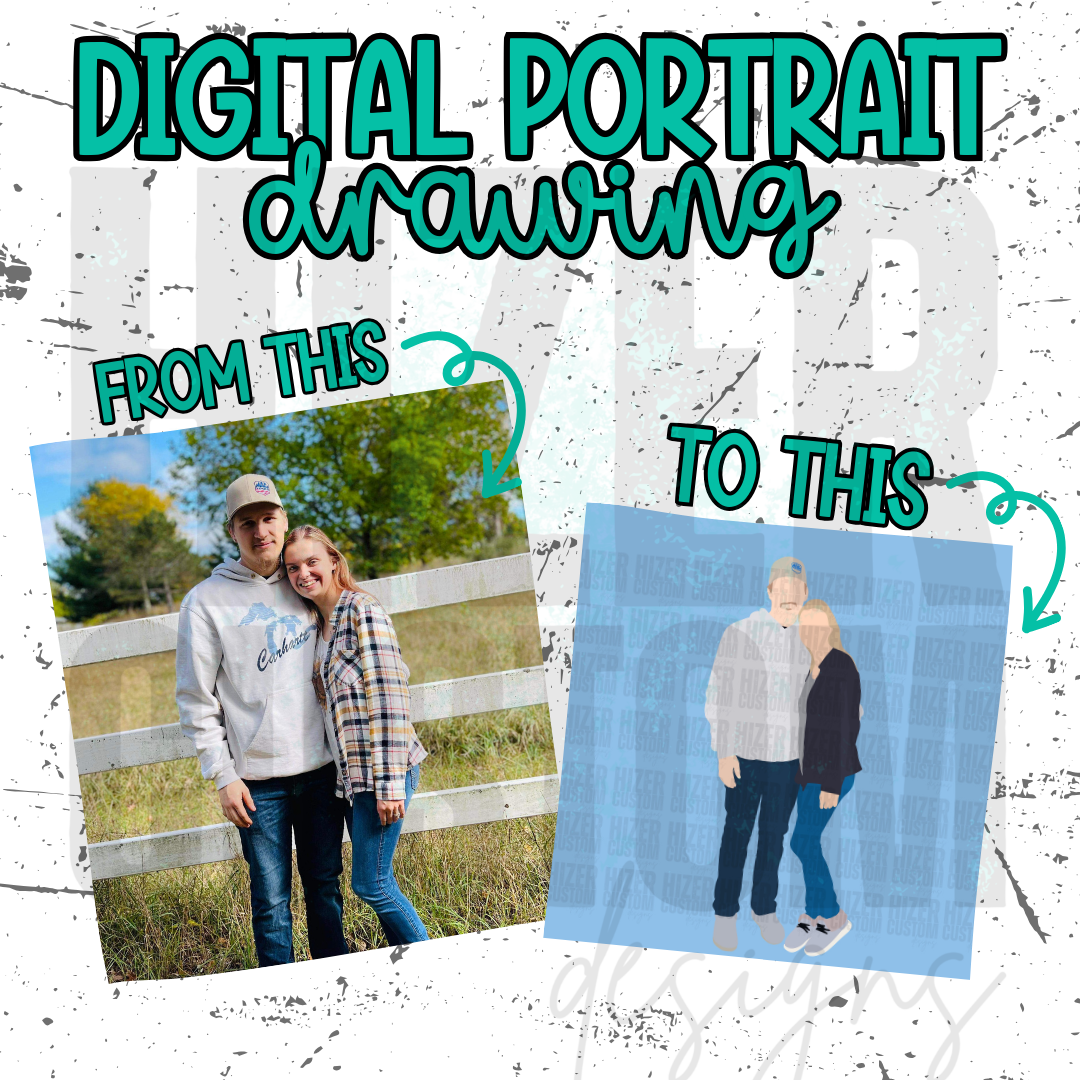 Digital Portrait Drawing | Hizer Custom Designs
