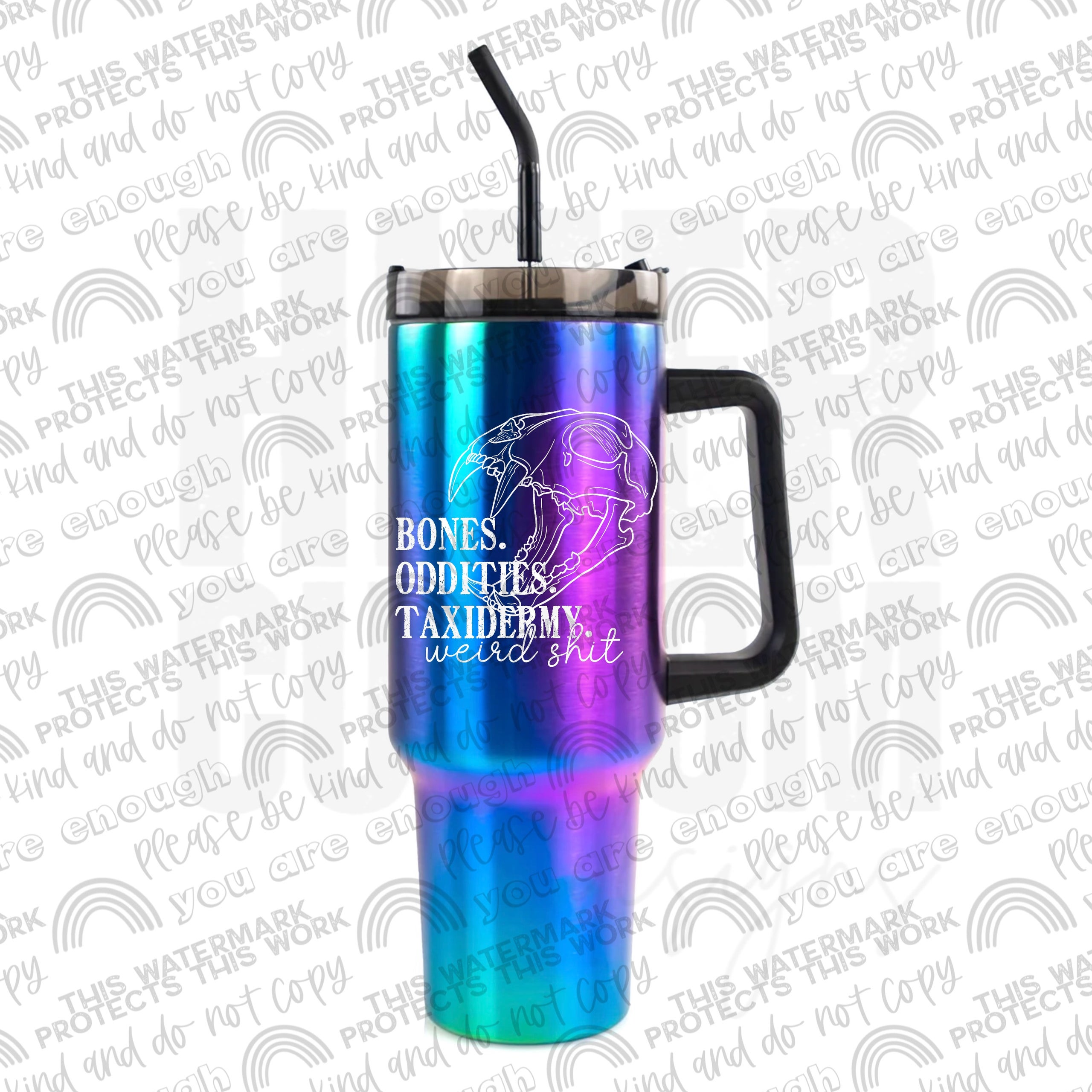 40oz Tumbler | Oil Slick Blue | Hizer Custom Designs